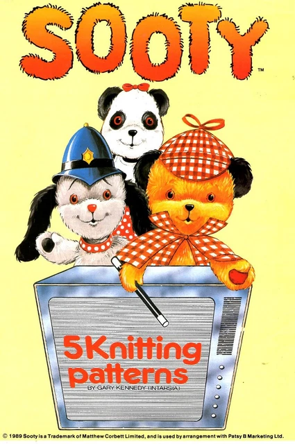VINTAGE KNITTING PATTERN Booklet Sooty, Sweep, Soo (Panda) Gary Kennedy ...