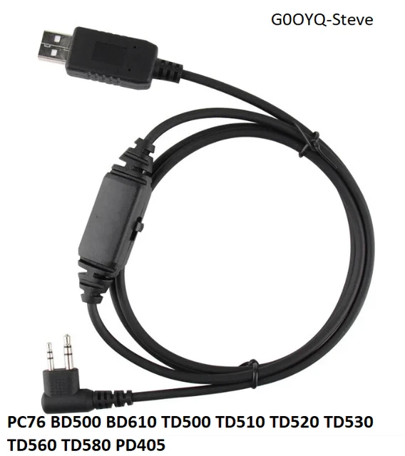 USB PROGRAMMING CABLE for Hytera PD405 PD415 PD485 BD505 BD555 TD500 ...