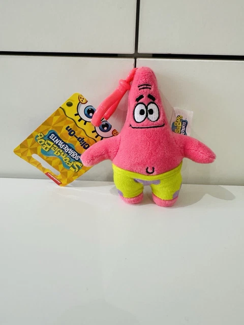 SPONGEBOB SQUAREPANTS PATRICK Star Soft Plush Toy Mini Bag Clip Charm ...