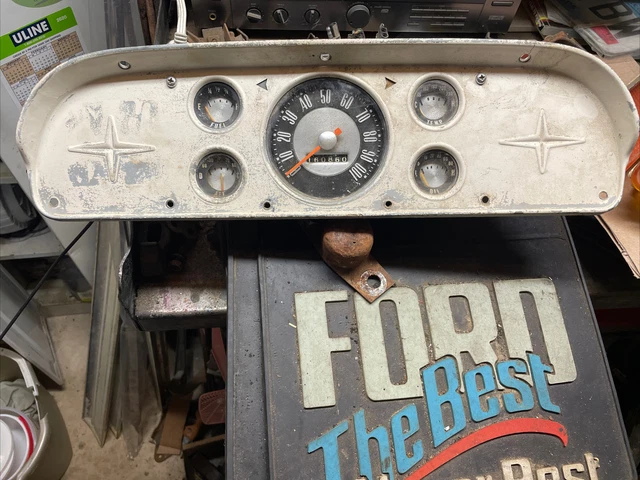 1957-1960 FORD F-100 Truck Gauge Cluster Dash Cluster Original 58 59 ...