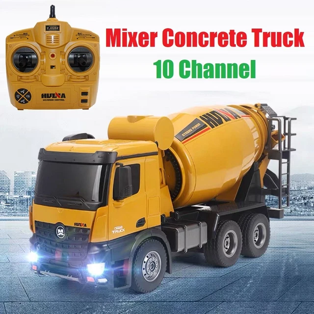 HUINA 1574 10CH 2.4G Remote Control RC Mixer Concrete Truck 1/14 Model ...