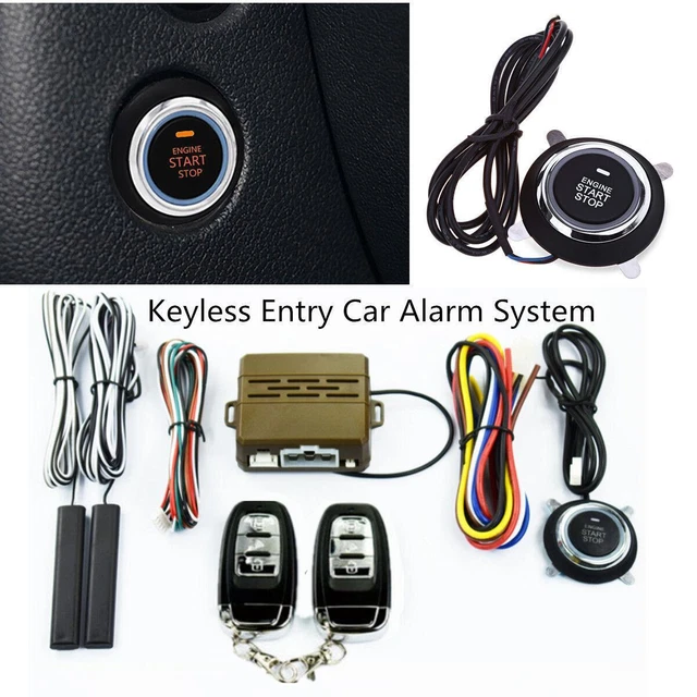 CAR ALARM START Security System Engine Starter Keyless Entry Push ...