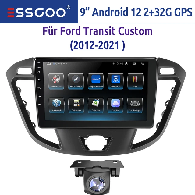 AUTORADIO 32G ANDROID 12 Carplay GPS Navi RDS BT fotocamera per Ford ...