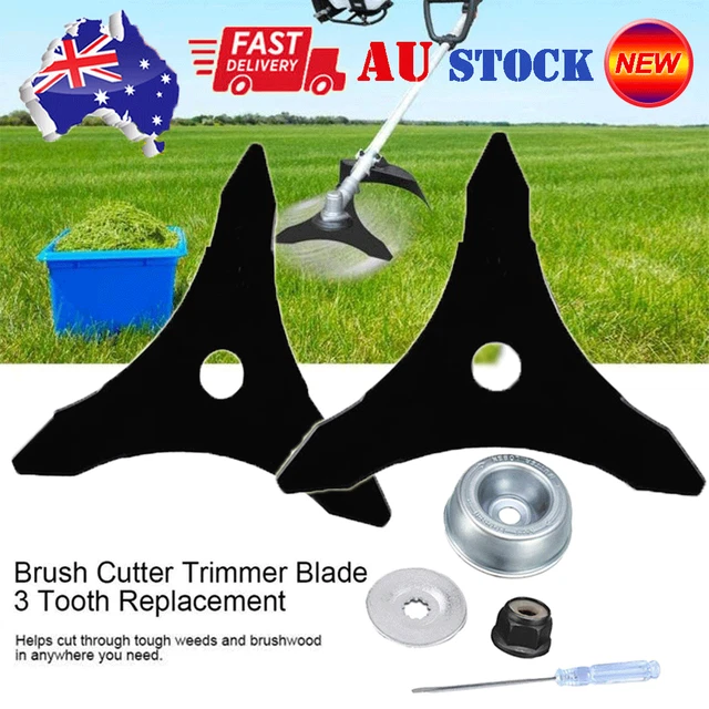 MOWER TRIANGLE SAW Blade Weed Eater Blades 3-Teeth Brush Cutter Trimmer ...
