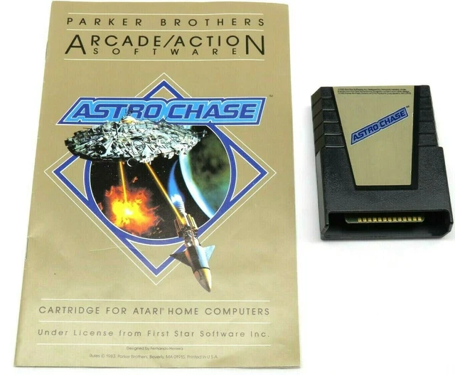 ASTRO CHASE (ATARI 400/800, 1983) Parker Bros. (Patrone & Handbuch ...