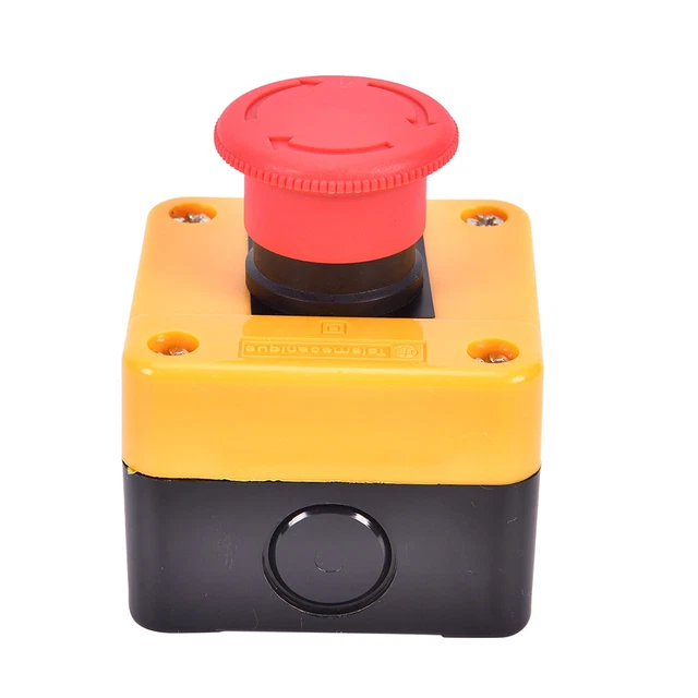 RED MUSHROOM CAP 1NO 1NC 220V 5A Emergency Stop Push Button Switch EUR ...