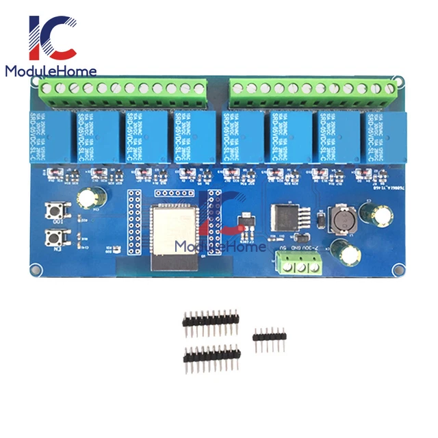 ESP32 WIFI BLUETOOTH BLE 8 Channel Relay ESP32-WROOM Development Board DC 5-30V EUR 18,99 ...