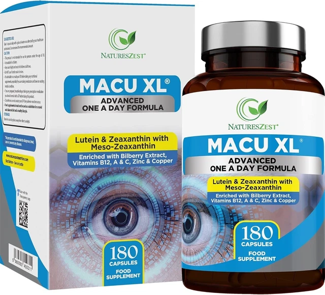 MACU XL - Lutein and Zeaxanthin Supplement - 6 Month Supply with Meso ...