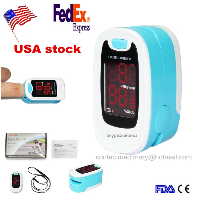 FDA FINGER PULSE Oximeter Blood Oxygen Sensor,SpO2 Monitor Heart Rate ...