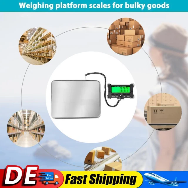 200KG ELECTRONIC BALANCE Platform Plot Weighting Scale LCD Digital ...