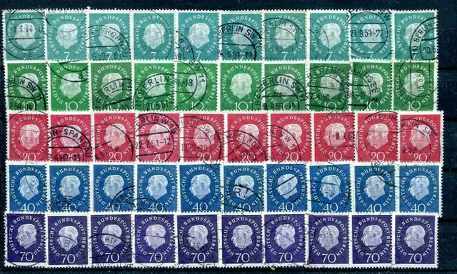 BERLIN NO. 182 - 186 canceled Heuss Medallion 10 Sets (#65742) $30.92 ...