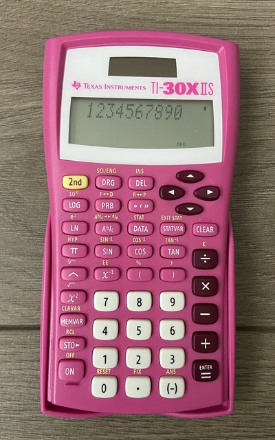 TEXAS INSTRUMENTS TI-30X IIS Pink SCIENTIFIC CALCULATOR Solar Powered ...