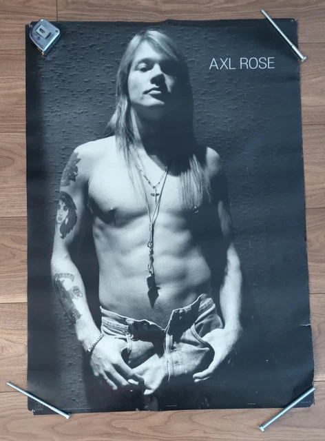 VINTAGE AXL ROSE (Guns n' Roses) Poster circ. 1990's (Size approx. 35 ...