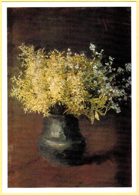 I.LEVITAN 1980'S RUSSIAN postcard Wild Orchids and Forget-me-nots in ...