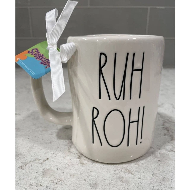 RUH ROH! RAE Dunn SCOOBY DOO 2 Sided Mug TikTok Viral Great Dane Pet ...