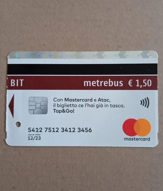 BIGLIETTO METREBUS ROMA. Mastercard e Atac - Autobus Metropolitana ...