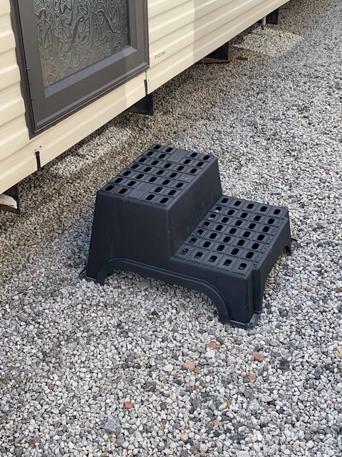 GIANT DOUBLE STEP For Static Caravan Milenco Steps / Touring Camper ...