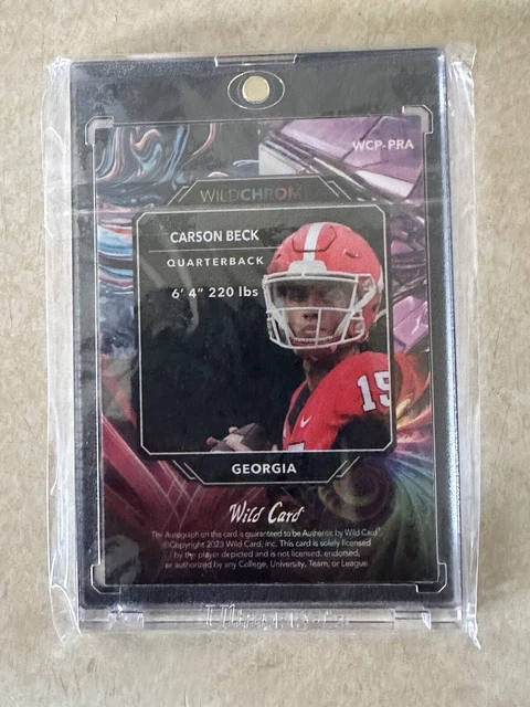 CARSON BECK 2023 Wild Card chrome sauvage 1/1 autographe EUR 132,48 ...