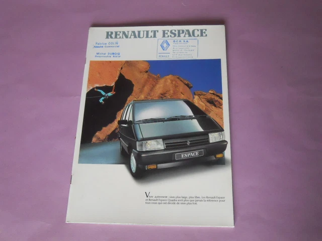 RENAULT ESPACE BROCHURE catalogue documentation prospectus - édition ...