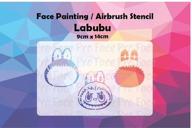 LABUBU STENCIL - Face Painting / Airbrush Stencil £7.99 - PicClick UK