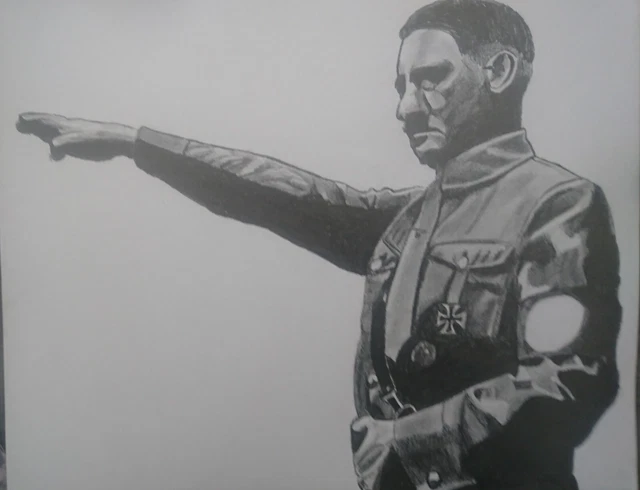 PORTRAIT ADOLF HITLER Dessin Original Du Styx. Original Signé Et ...