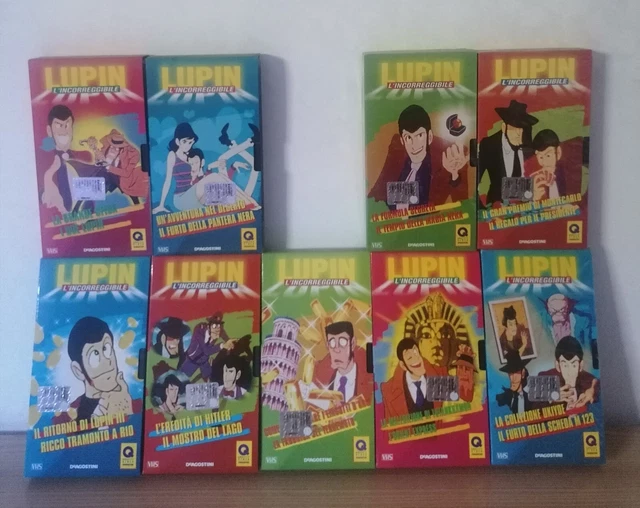 LOT STOCK LUPIN The Incorrigible 9 Vhs Of Agostini Cartoons Tv Acronym ...