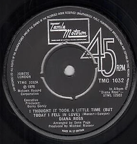 DIANA ROSS I Thought It Took A Little Time 7" vinyl UK Tamla Motown ...