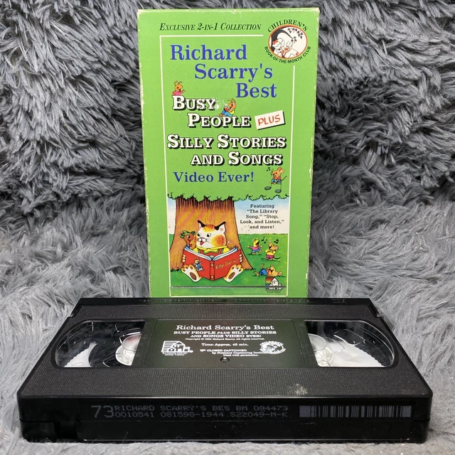 RICHARD SCARRYS BEST Busy People and Silly Songs Video Ever VHS Tape ...
