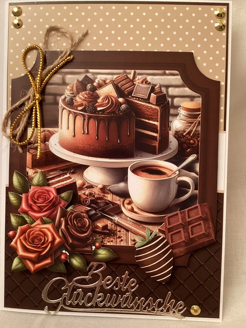 3D GRUSSKARTEN GLÜCKWUNSCH Karten Beste Glückwünsche Karte edle Handarbeit EUR 8,99 - PicClick DE