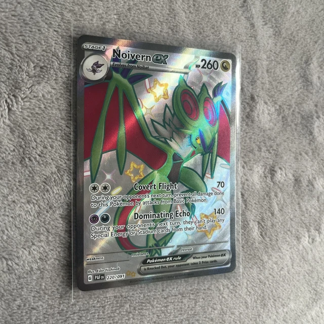 POKEMON CARD NOIVERN EX 220/091 Paldean Fates Shiny Ultra Rare Near ...