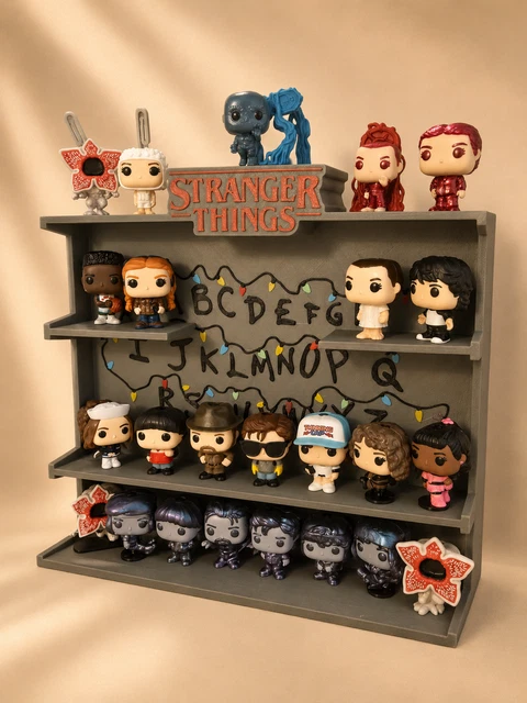 STRANGER THINGS KINDER Joy Display Lichterkette Setzkasten Regal Funko ...