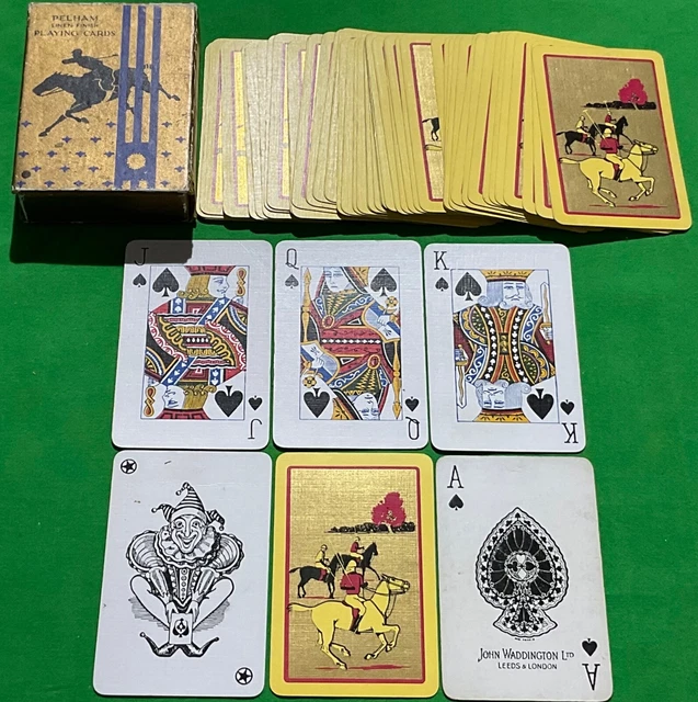 OLD 1930S VINTAGE POLO GAME HORSES + PLAYERS Pack Playing Cards Art ...