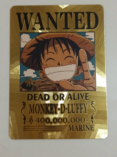 CARTE ONE PIECE Wanted Luffy Gold Card EUR 7,99 - PicClick FR
