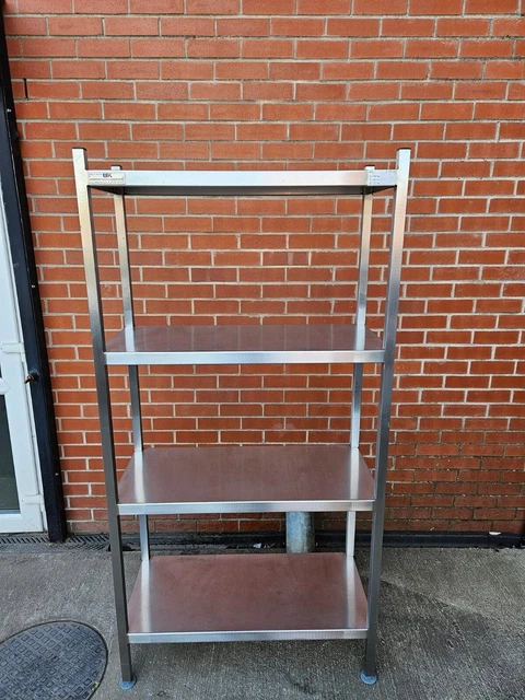 COMMERCIAL STAINLESS STEEL 4 Tier Heavy Duty Shelving/Racking Unit (900 ...