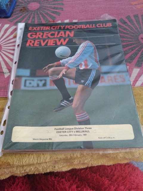 EXETER CITY 1980/1 PROGRAMMES x4 Job Lot £0.99 - PicClick UK