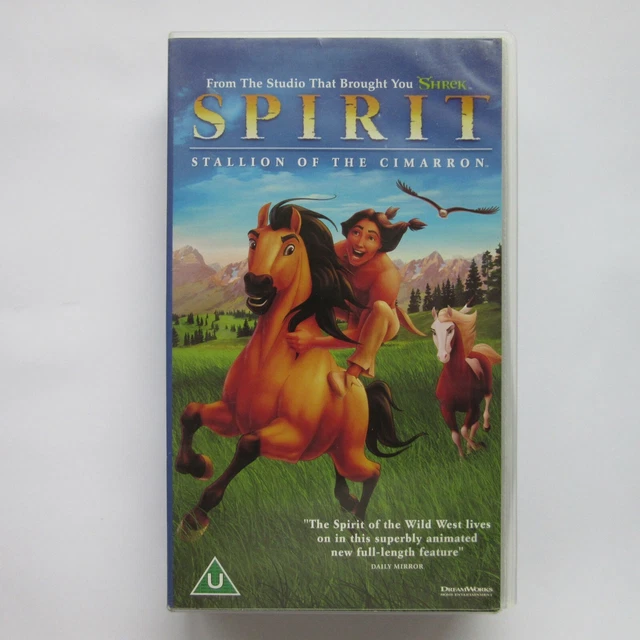 SPIRIT STALLION OF The Cimarron VHS DreamWorks Cassette Animation Video ...