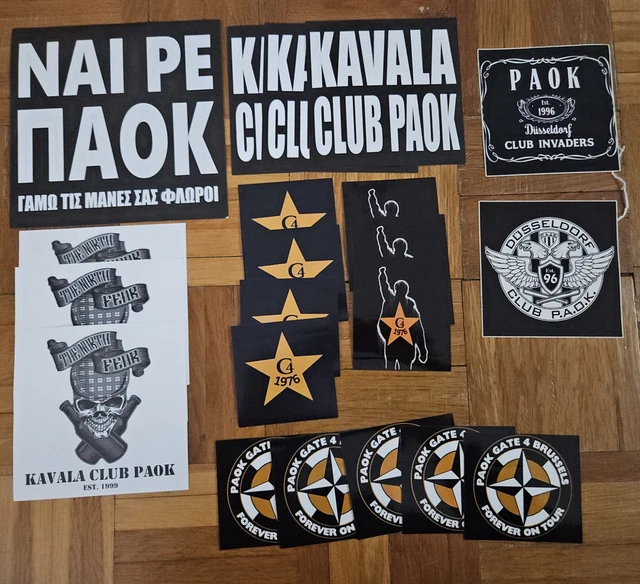 PAOK GATE 4 Ultras Aufkleber Stickers Adesivi Hooligans Greece X21 EUR ...