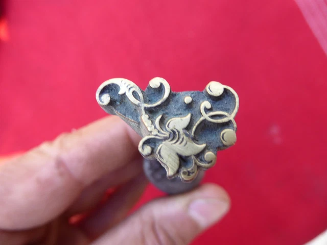 FLEURON FER À dorer outil ancien relieur reliure X125 EUR 38,00 ...