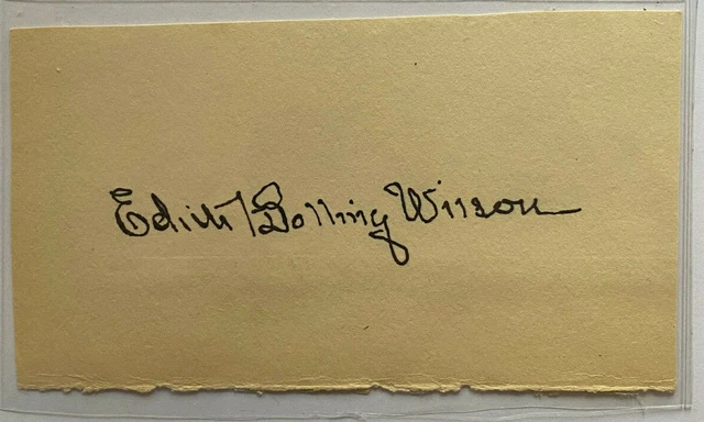 EDITH WILSON ( Frau vom US-Präsident Woodrow Wilson ) - original ...