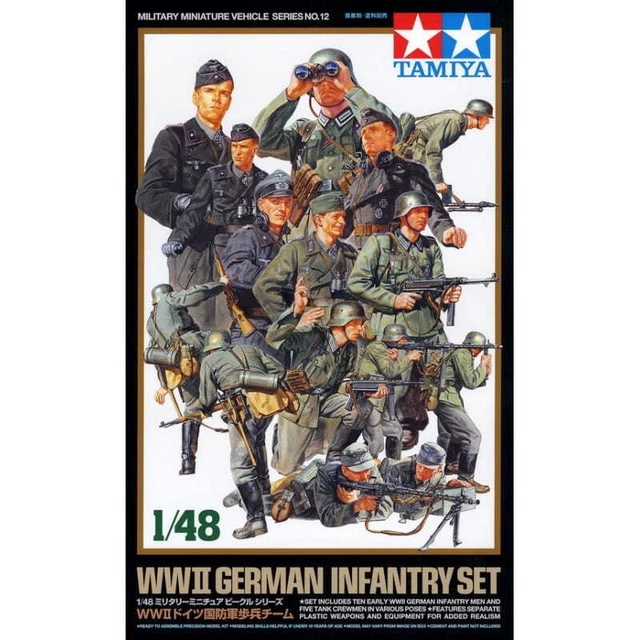 TAMIYA 32512 1:48 WWII GERMAN INFANTRY SET Plastic Model Kit EUR 12,74 ...