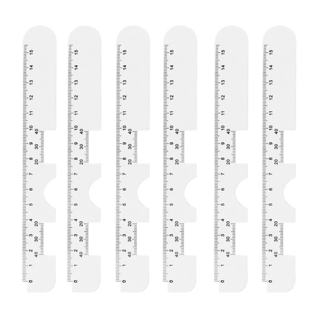 6PCS OPTICAL VERNIER PD Ruler Optician Ruler Plastic Pd Ruler Pd Ruler ...