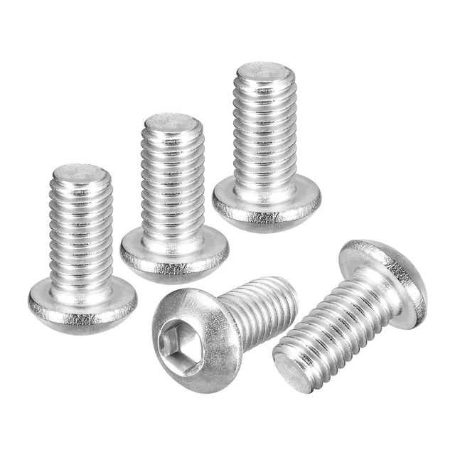 M6-1X12MM BUTTON HEAD Socket Cap Screws 30Pack 304 Stainless Steel ...