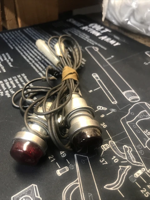 HARLEY KNUCKLEHEAD PANHEAD Flathead Bullet Light Glass Marker Lights ...