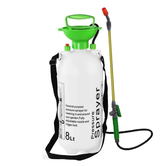 8L GARDEN PRESSURE Spray Bottle Hand Pump Sprayer Weed Chemical £14.99 ...
