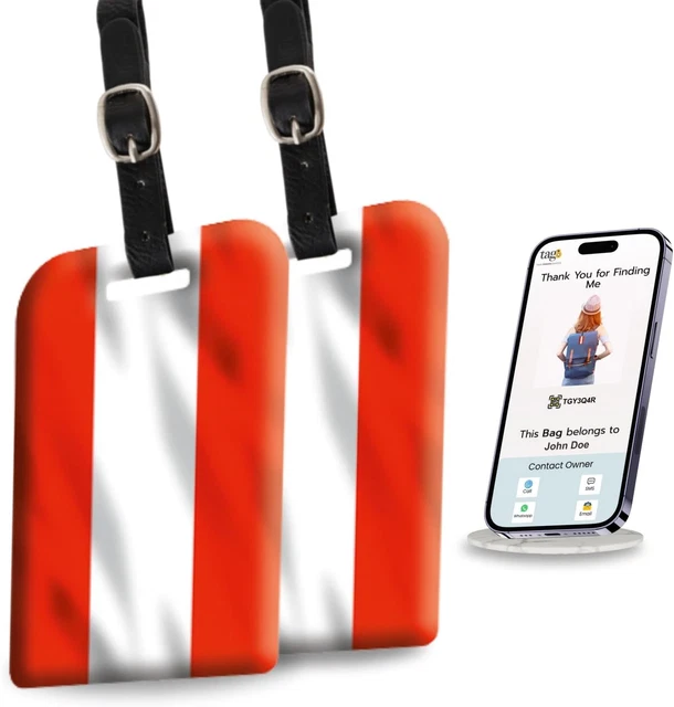 [PACK 2] Austria Flag Smart Luggage Tag |Trendy Luggage Tag ID ...