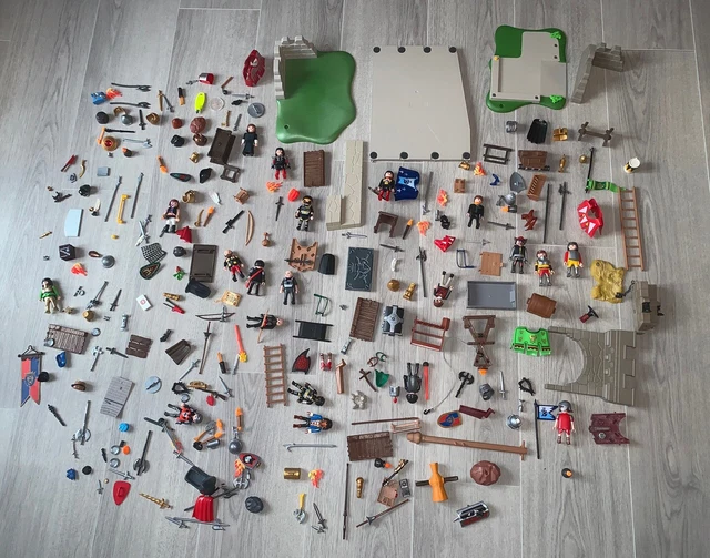PLAYMOBIL KONVOLUT RITTER Figuren Soldaten Römer Waffen Helme Burg ...
