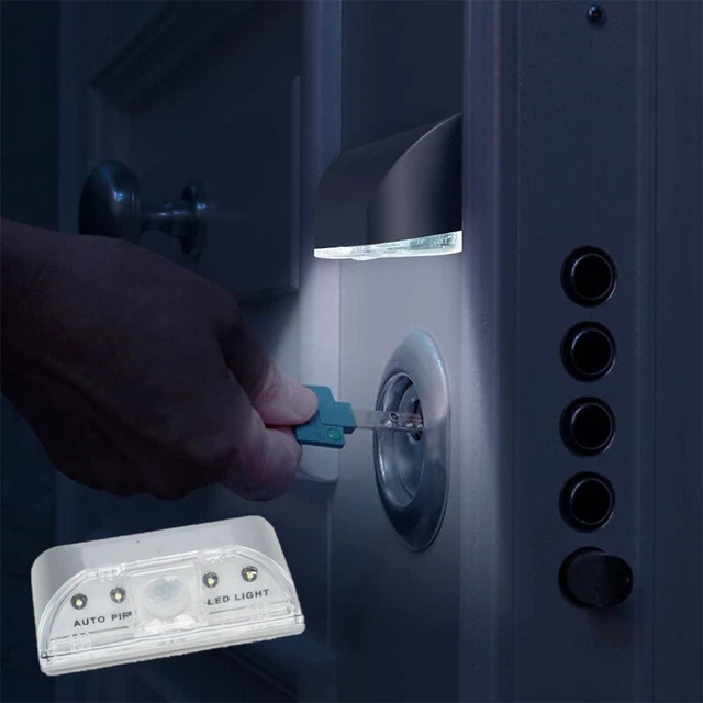 LED INTELLIGENT DOOR Lock Cabinet Key Induction Small Night Light ...