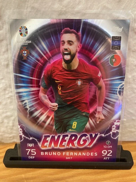 TOPPS MATCH ATTAX EURO 2024, Bruno Fernandes, Energy Card, GM 7 EUR 1 ...
