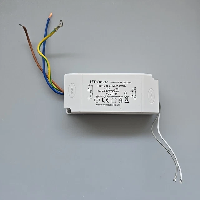 ARISING LED DRIVER YL-QDC-24W Ersatz Trafo DC24-42V 600mA 24W LED ...