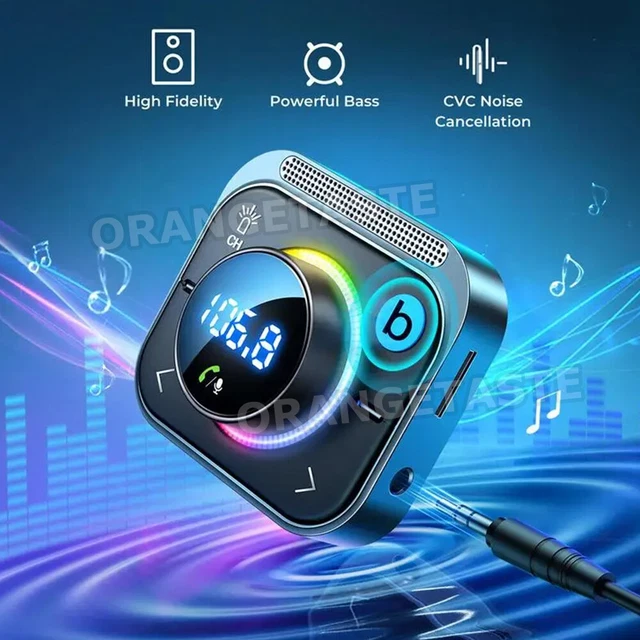 WIRELESS BLUETOOTH CAR FM Transmitter Handsfree Kit MP3 Player Adapter ...